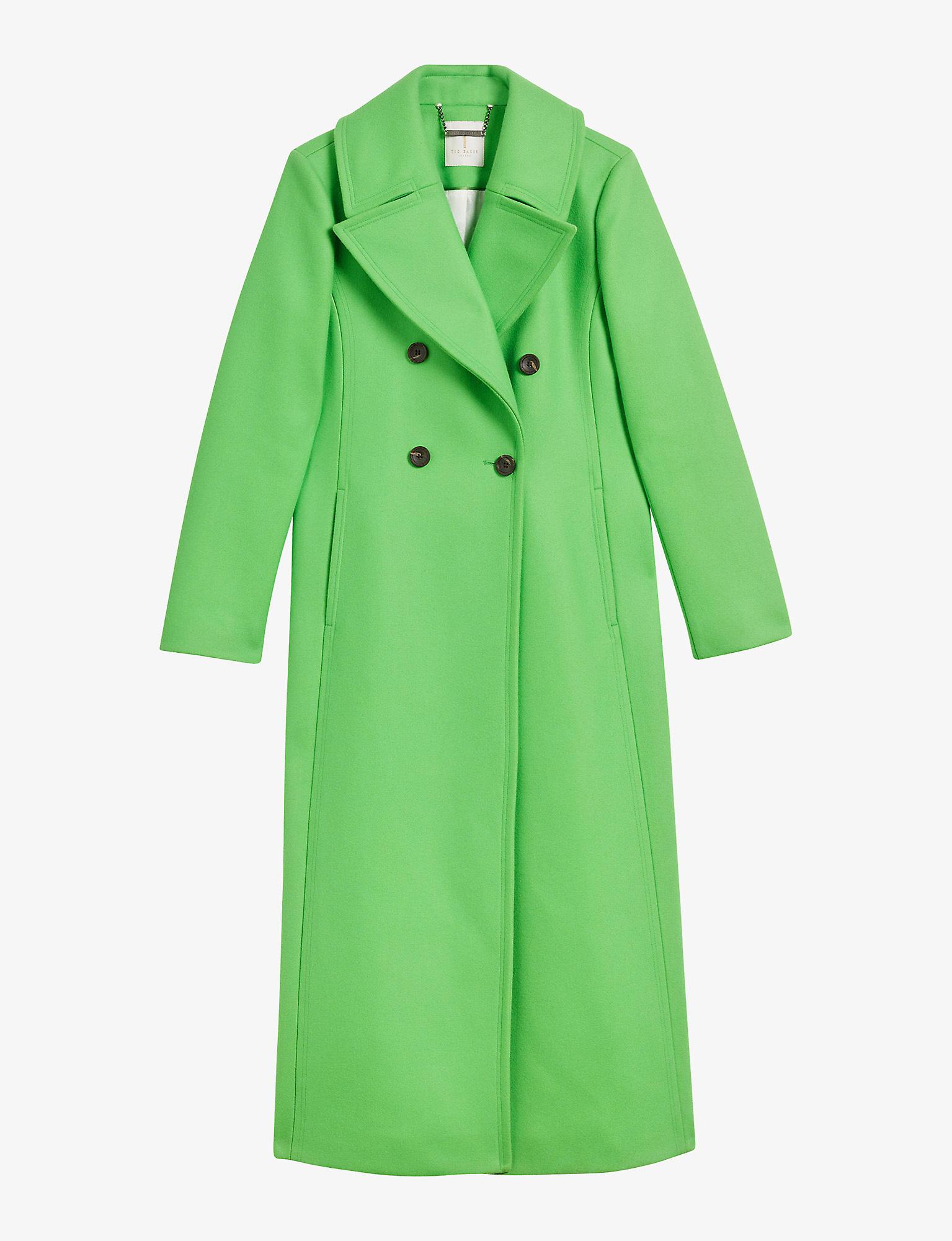 Ted Baker Marlei Double breasted Wool blend Pea Coat In Green Lyst ted-baker-marlei-double-breasted-wool-blend-pea-coat-in-green-lyst