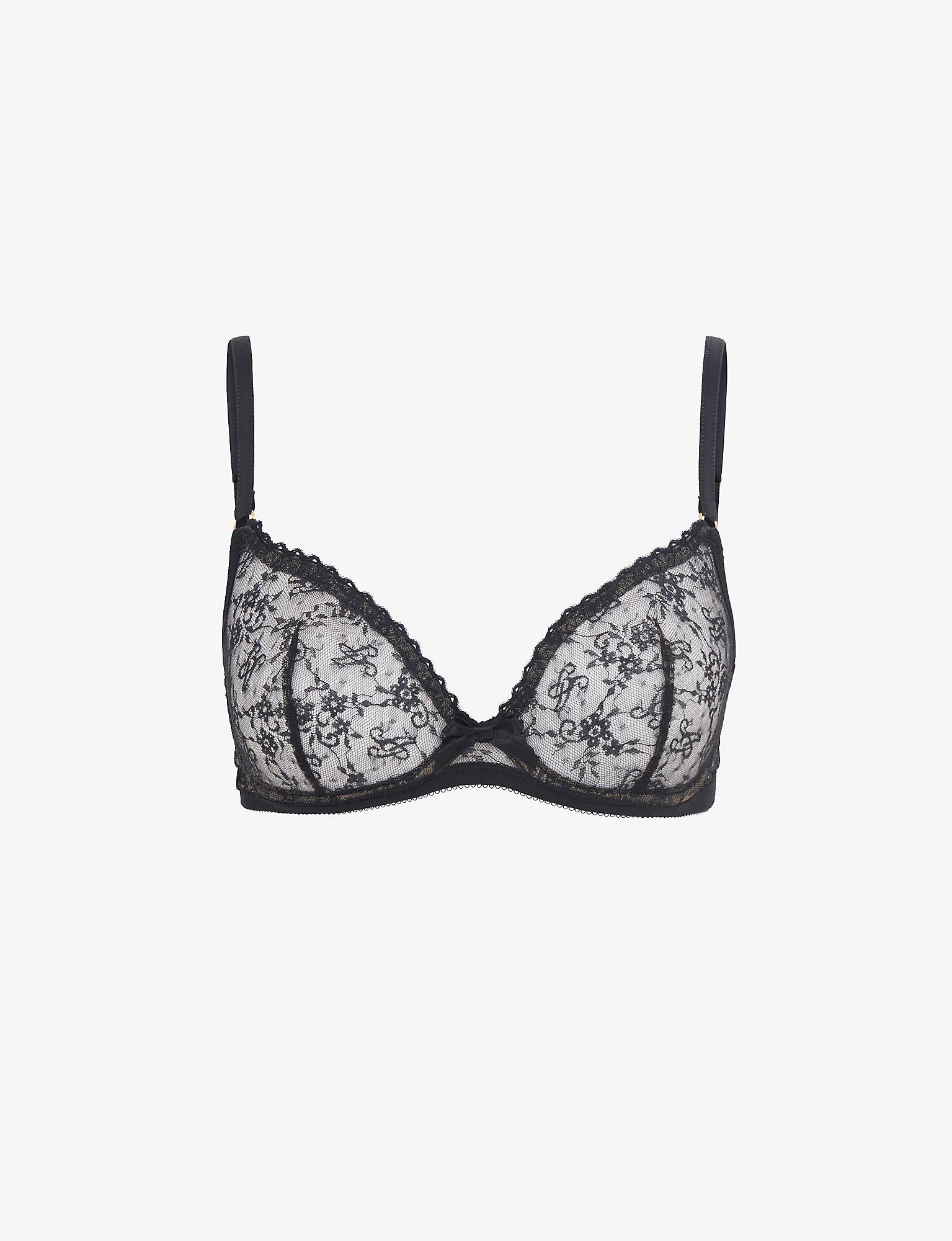 Agent Provocateur Malorey Underwired Semi Sheer Lace Bra In Black Lyst Canada