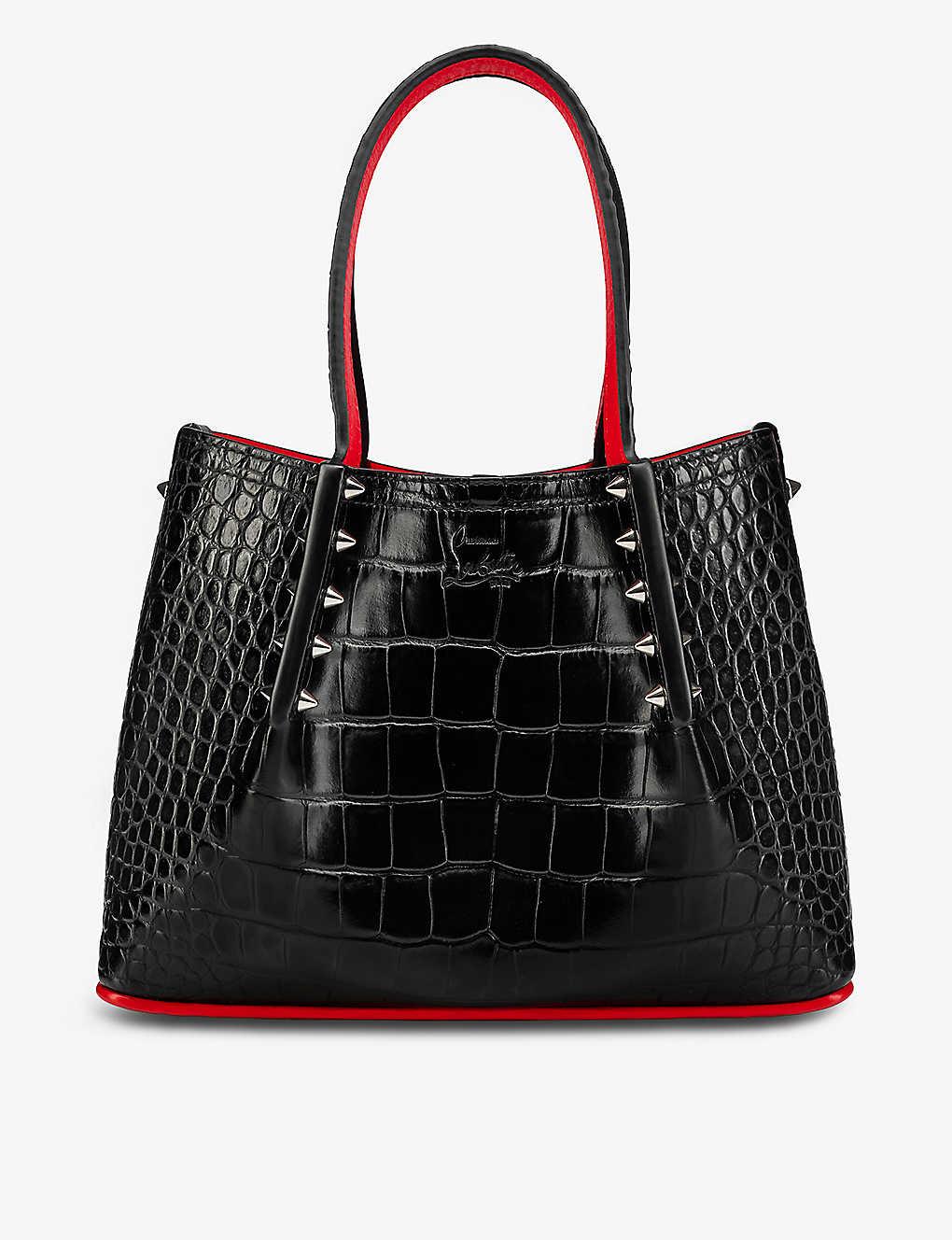Christian Louboutin Cabarock Mini Leather Tote Bag in Black | Lyst Canada