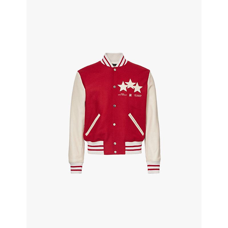 Amiri Stars Brand-Embroidered Wool-Blend Jacket for Men | Lyst