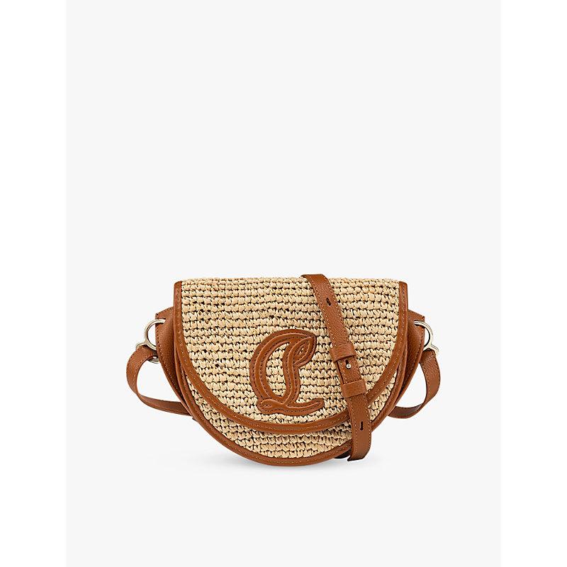 Christian Louboutin By My Side Mini Raffia And Leather Cross-Body Bag ...