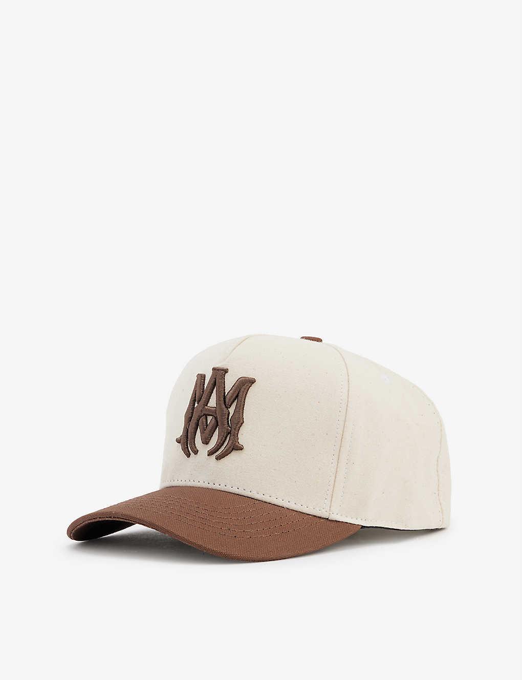Amiri Monogram-embroidered Cotton Baseball Cap in White for Men | Lyst