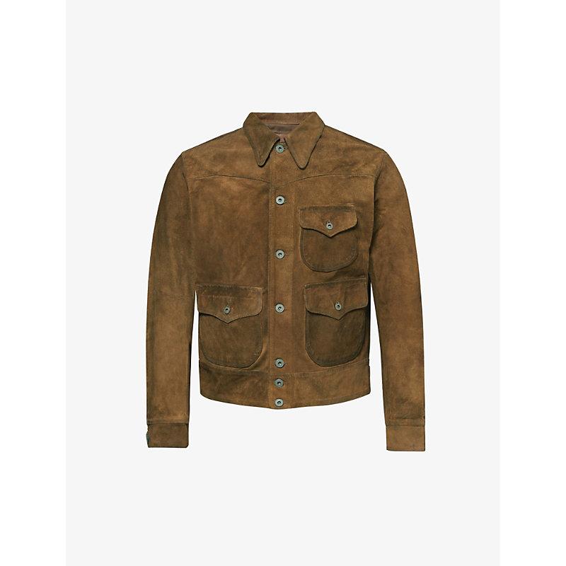 RRL Alston Relaxed-fit Leather Jacket in Green for Men | Lyst