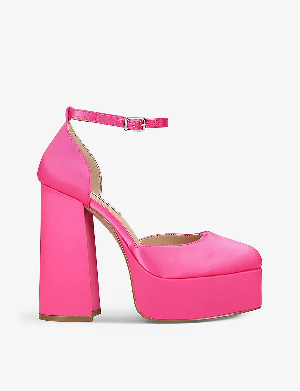 Steve Madden Tamy Satin Platform Sandals in Pink | Lyst