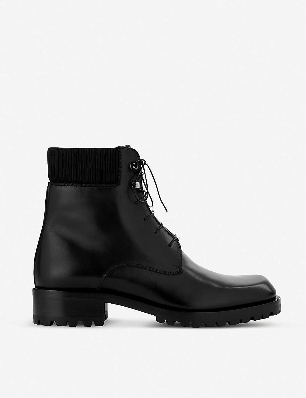 Christian Louboutin Trapman 20 Leather Ankle Boots in Black for Men | Lyst