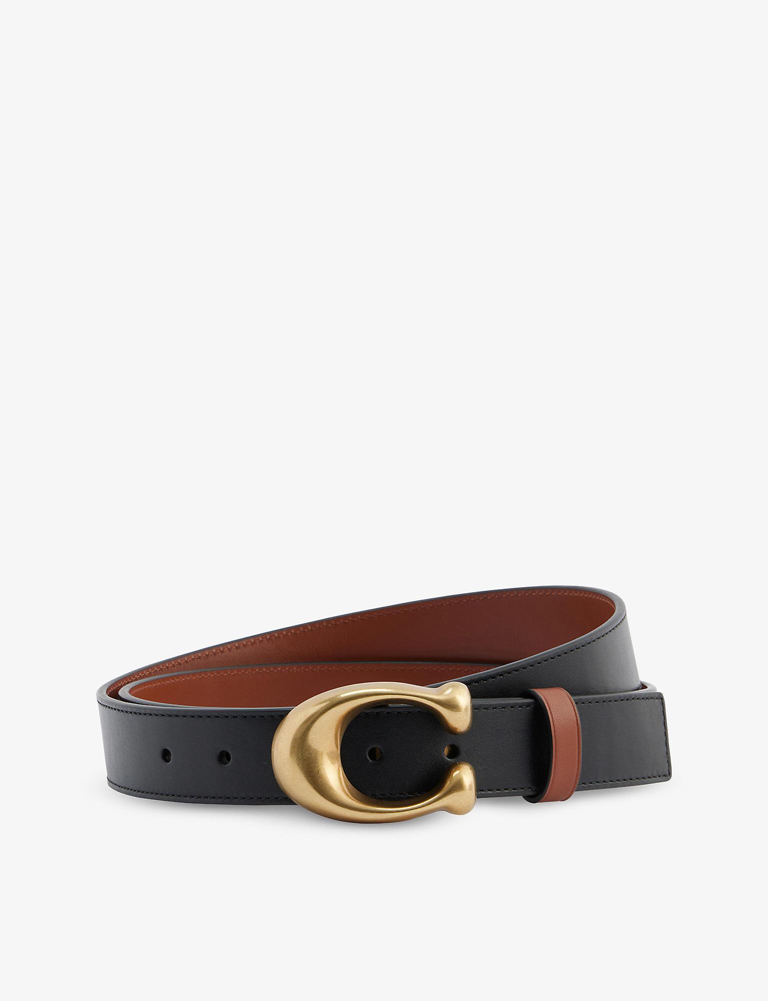 COACH C-plaque Reversible Leather Belt | Lyst