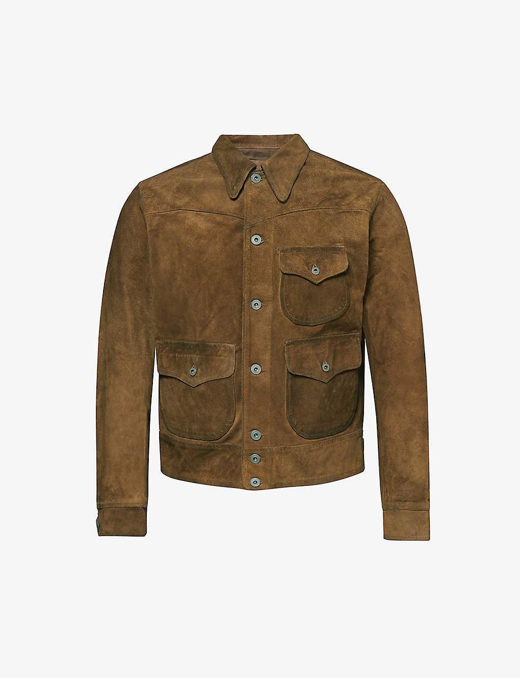 RRL Alston Relaxed-fit Leather Jacket in Green for Men | Lyst UK