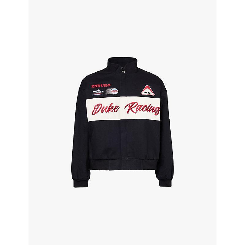 Duke & Dexter Champ Racing Logo-print Cotton Twill Jacket X in Black ...