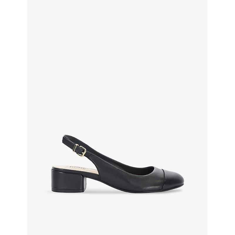 Dune Casing Sling-back Heeled Leather Ballet Flats in Blue | Lyst