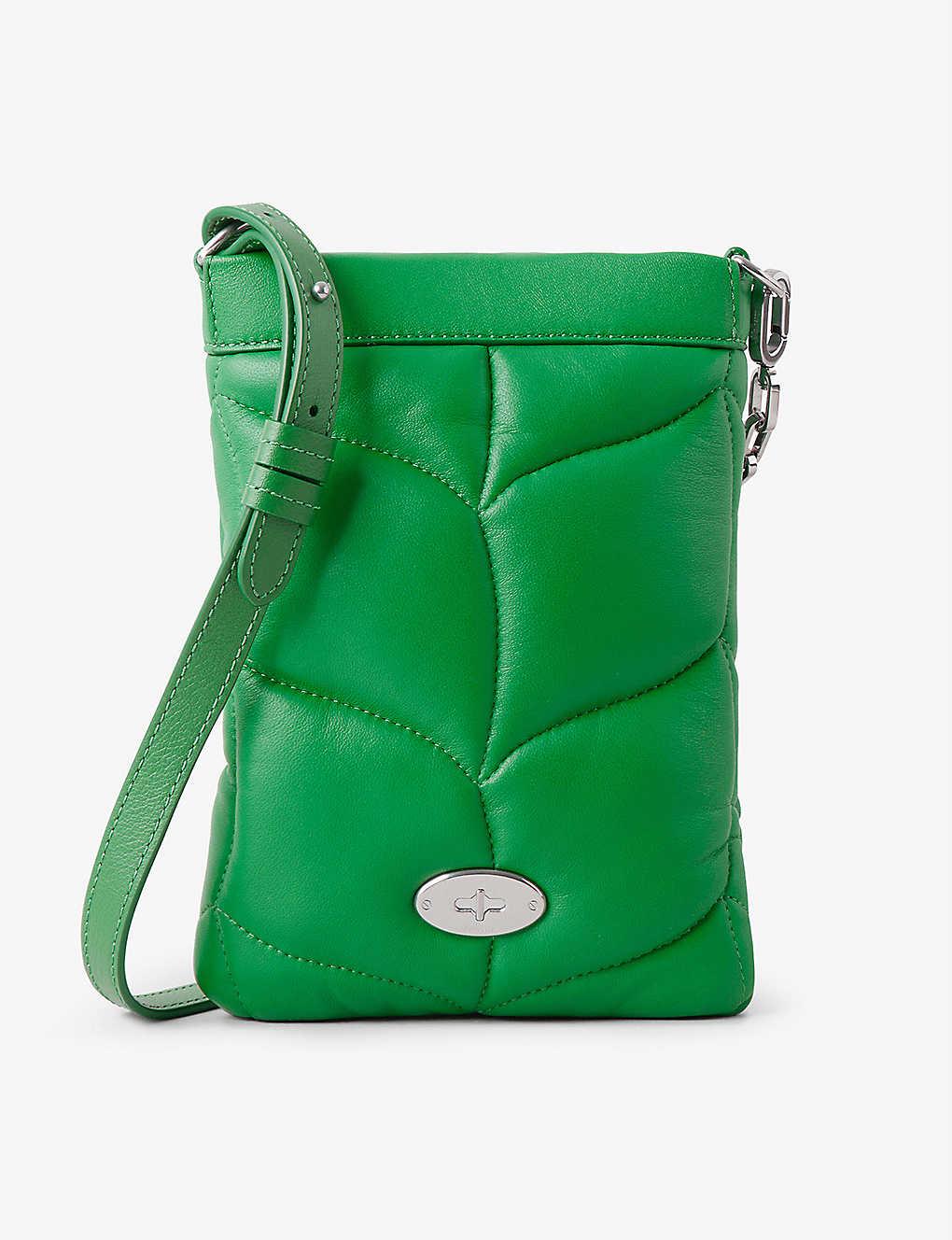 Mulberry Softie Quilted Leather Cross-body Phone Pouch in Green | Lyst UK