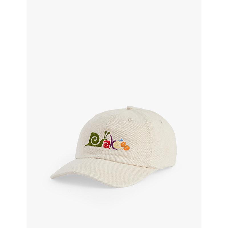 Drake's Snail-Logo Embroidered Cotton-Twill Baseball Cap in White for ...