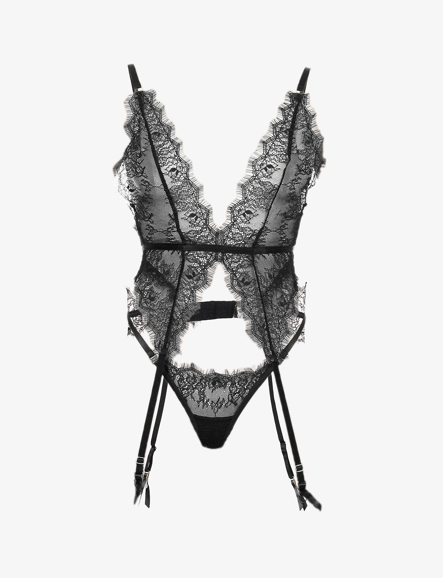 Bluebella Grace Floral-embroidered Lace Basque in Black | Lyst Canada