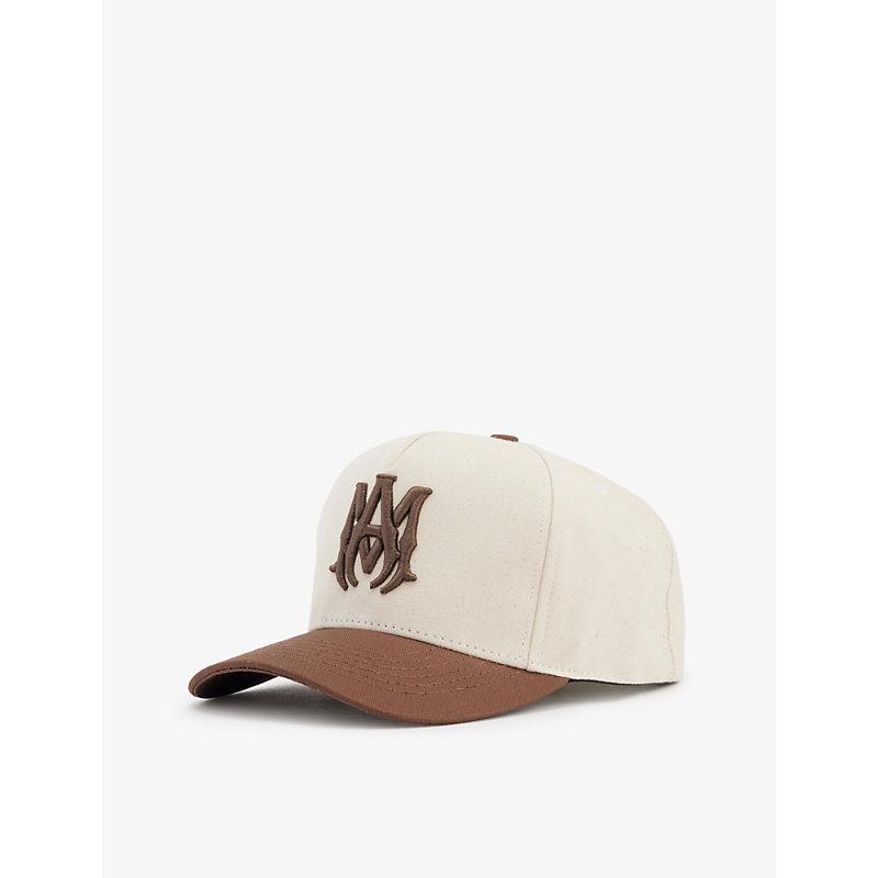 Amiri Monogram-embroidered Cotton Baseball Cap in White for Men | Lyst