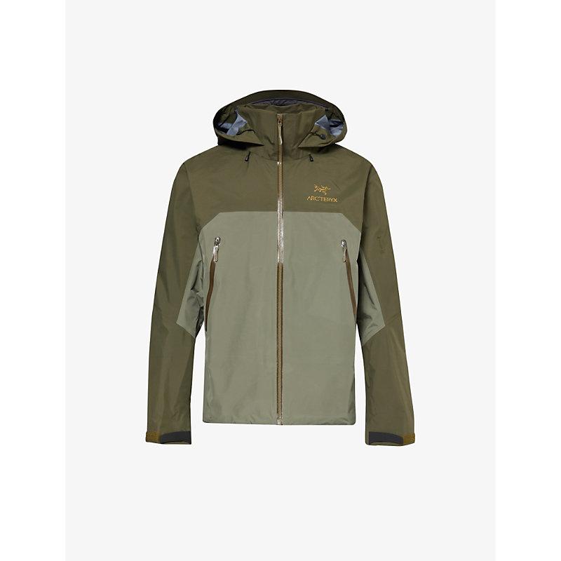 Arc'teryx Beta Brand-print Relaxed-fit Shell Hooded Jacket X in Green for Men | Lyst