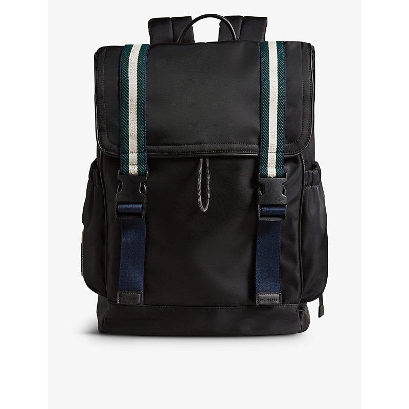 Ted Baker Matew Striped-panel Woven Backpack in Black for Men | Lyst