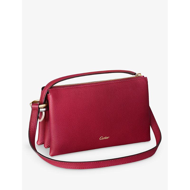 Cartier Trinity Mini Leather Shoulder Bag in Red | Lyst