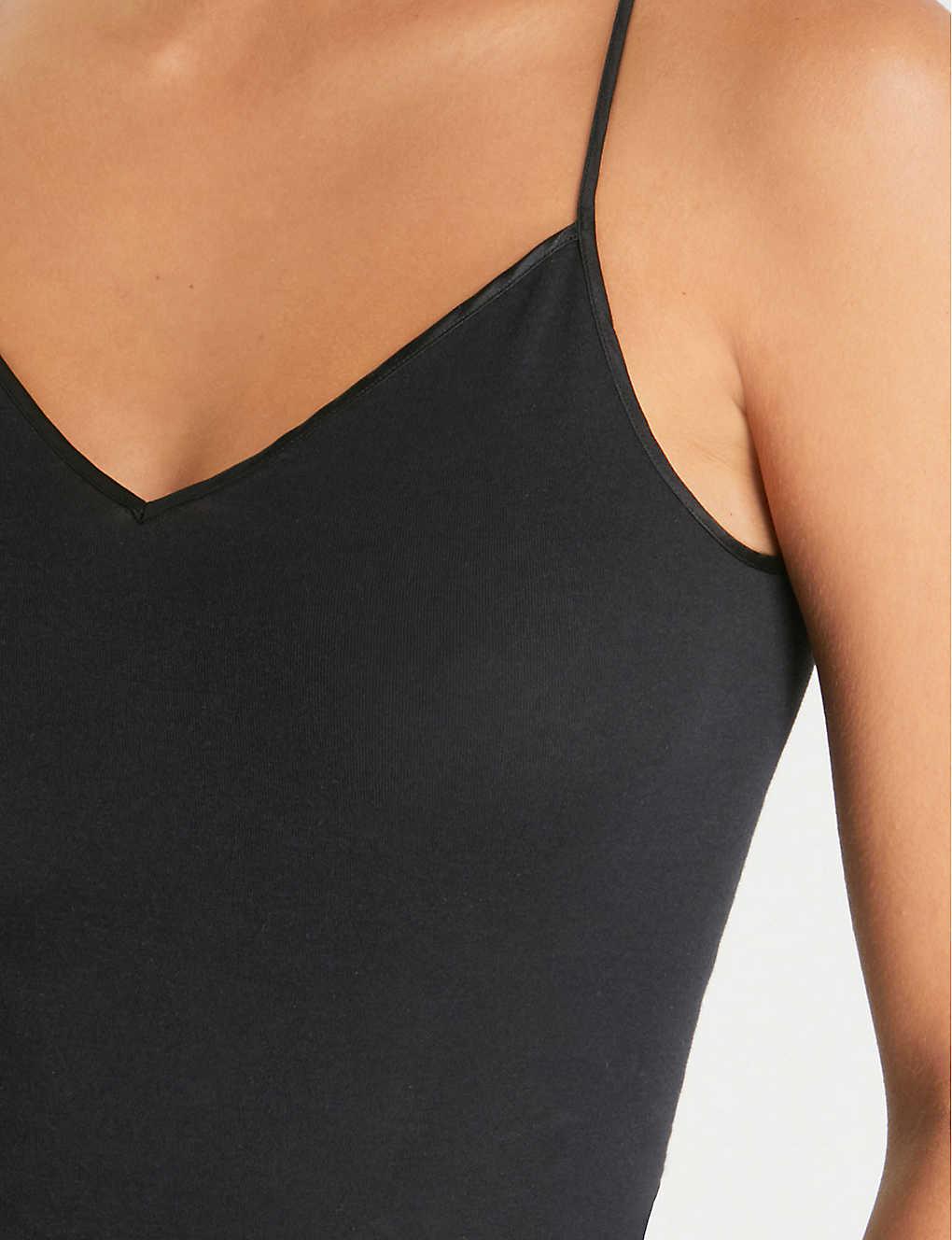 Hanro Seamless Cotton Camisole in Black - Lyst