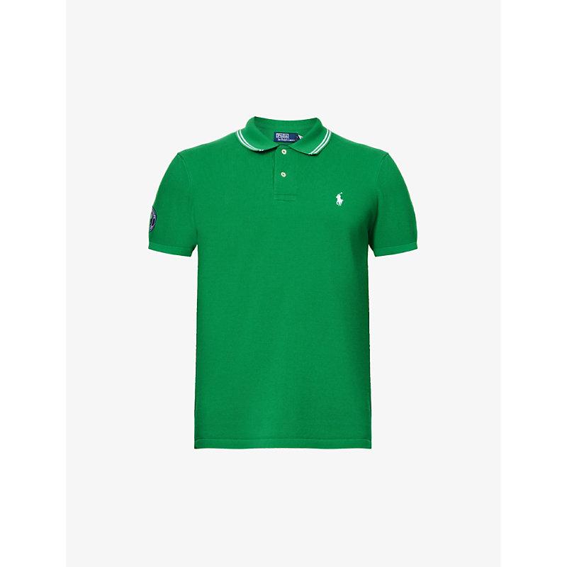 Polo Ralph Lauren X Wimbledon Logo-embroidered Cotton Regular-fit Polo Shirt in Green for Men ...
