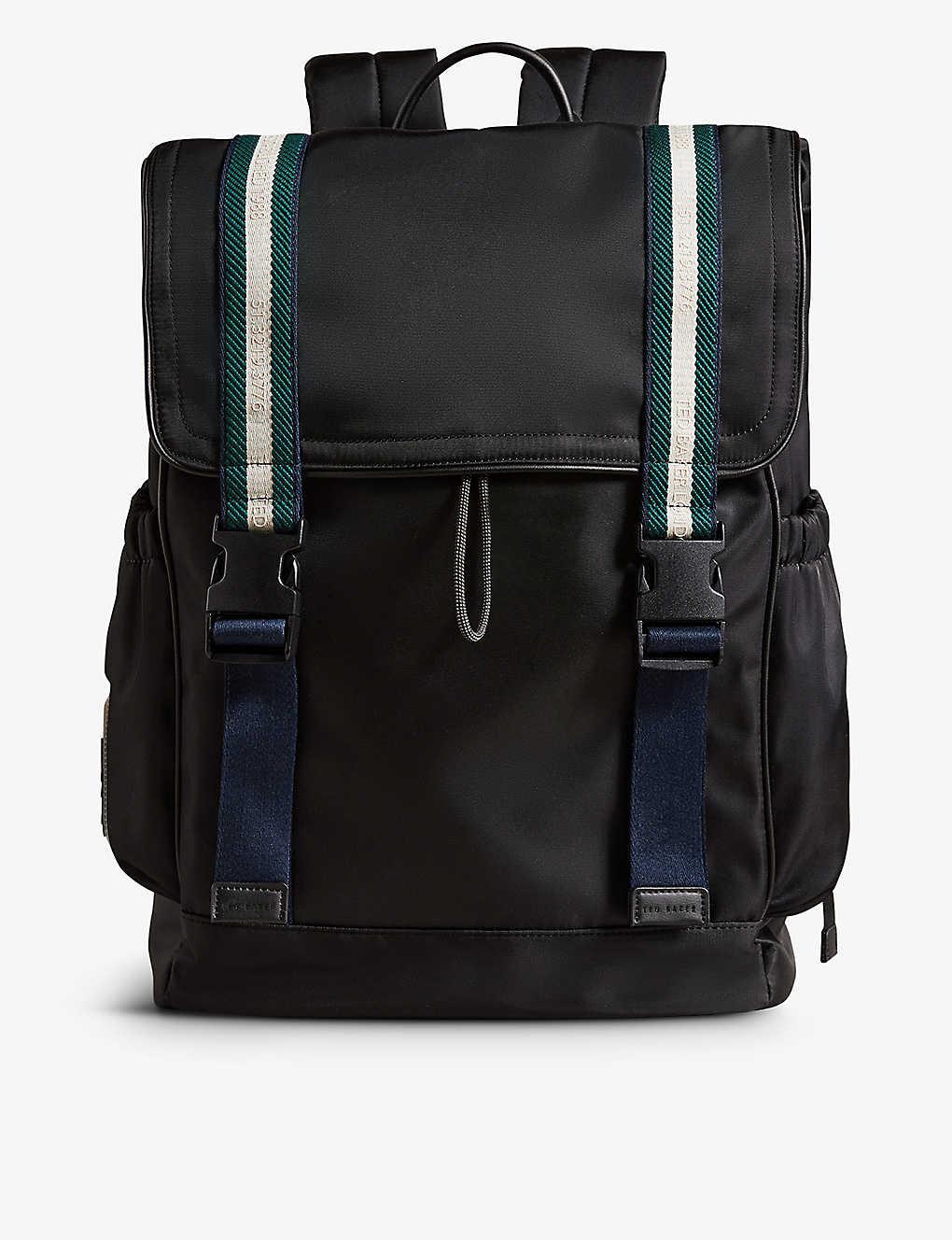 Ted Baker Matew Striped-panel Woven Backpack in Black for Men | Lyst