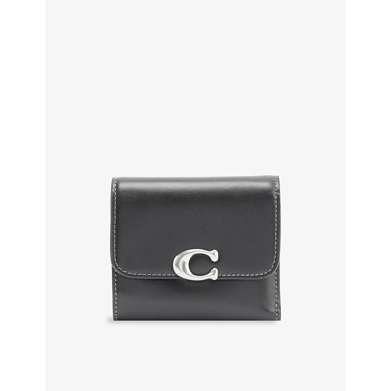 COACH Bandit Logo-plaque Leather Wallet in Black | Lyst