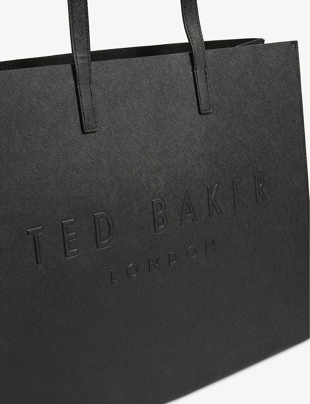 Ted Baker Soocon Crosshatch Large Icon Bag In Black | atelier-yuwa.ciao.jp