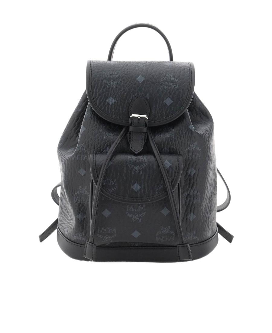MCM Aren Visetos Logo Backpack in Black | Lyst