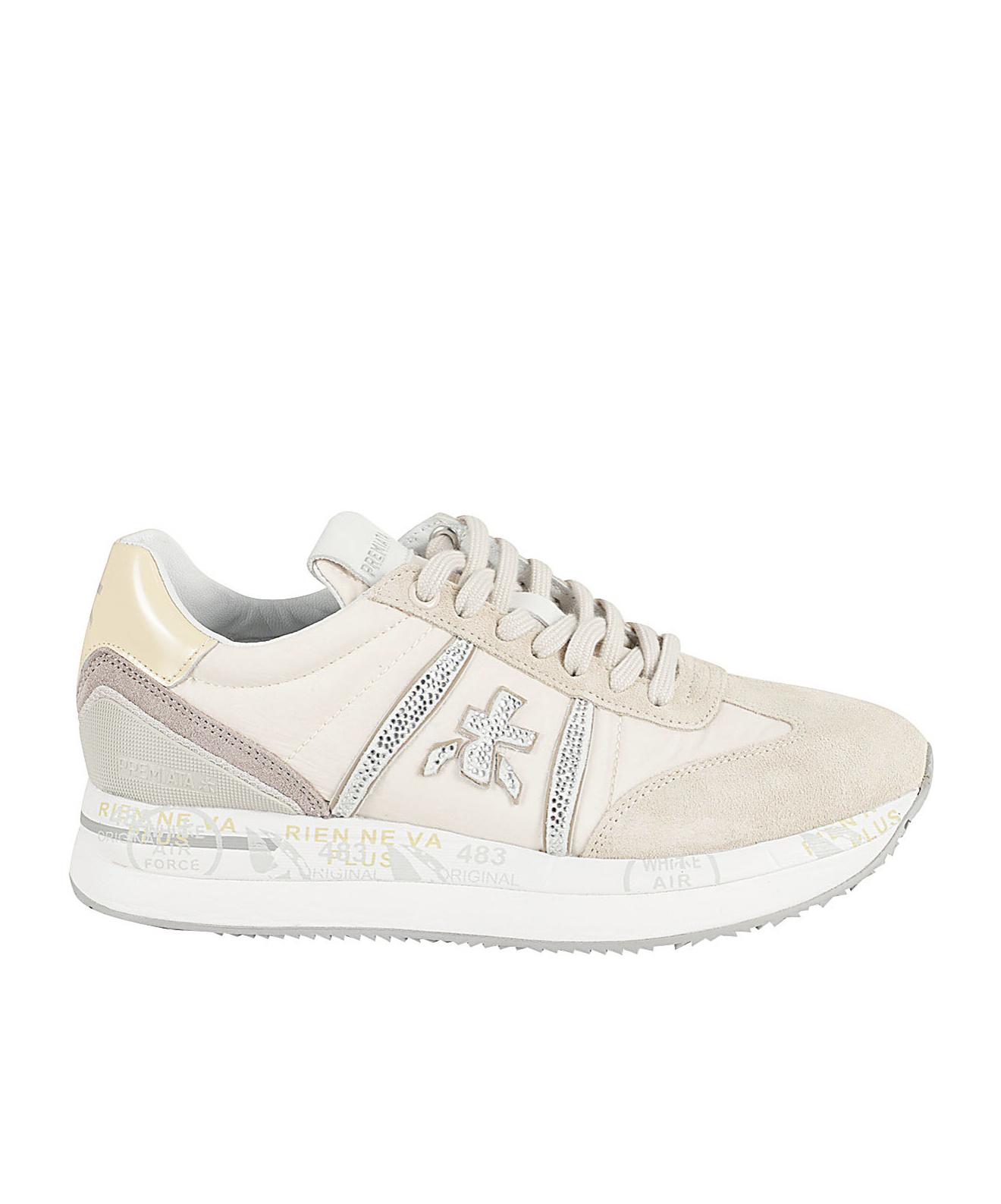 Premiata Conny Logo Low-Top Sneakers in White | Lyst