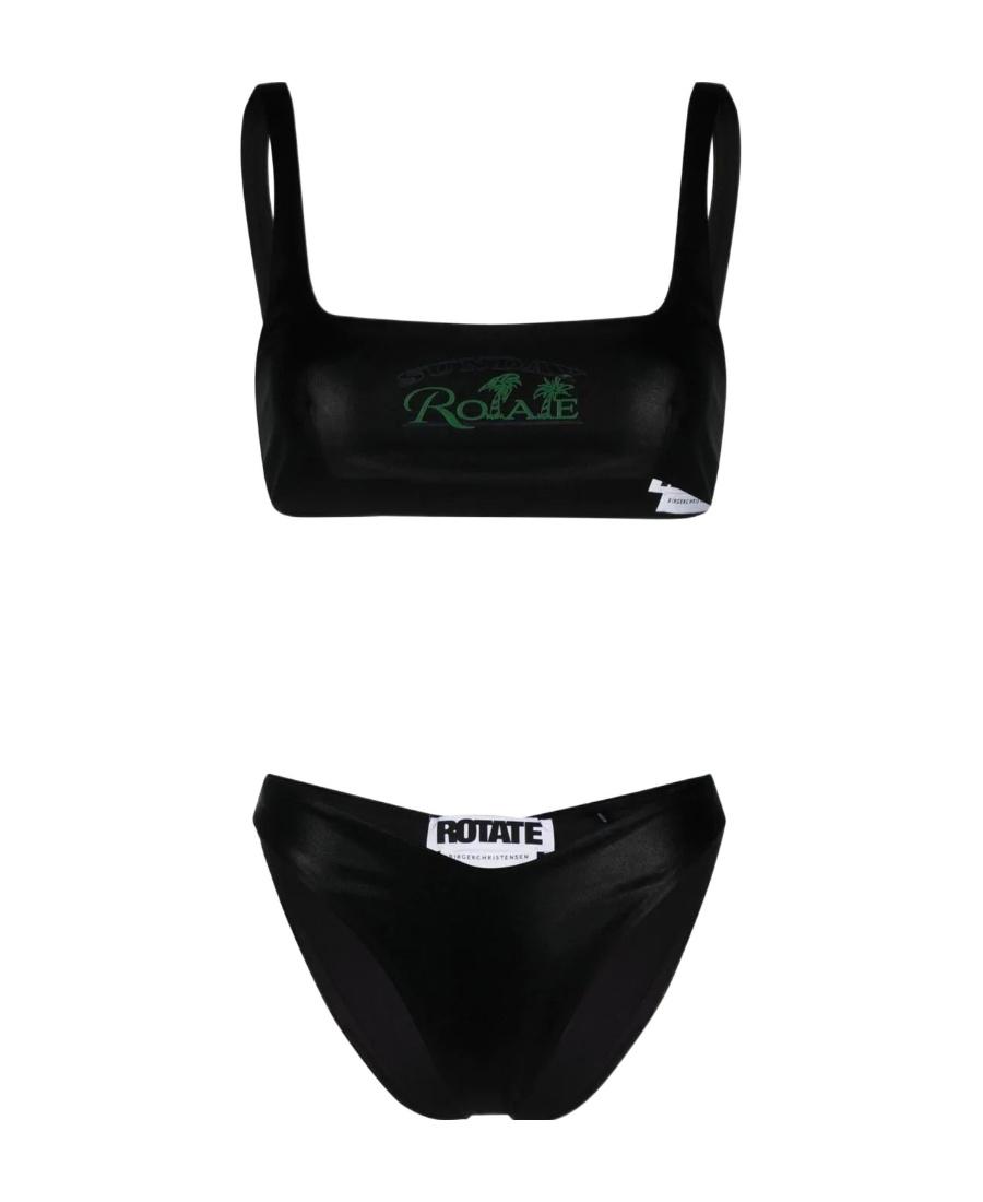 ROTATE BIRGER CHRISTENSEN Logo Bikini in Black | Lyst