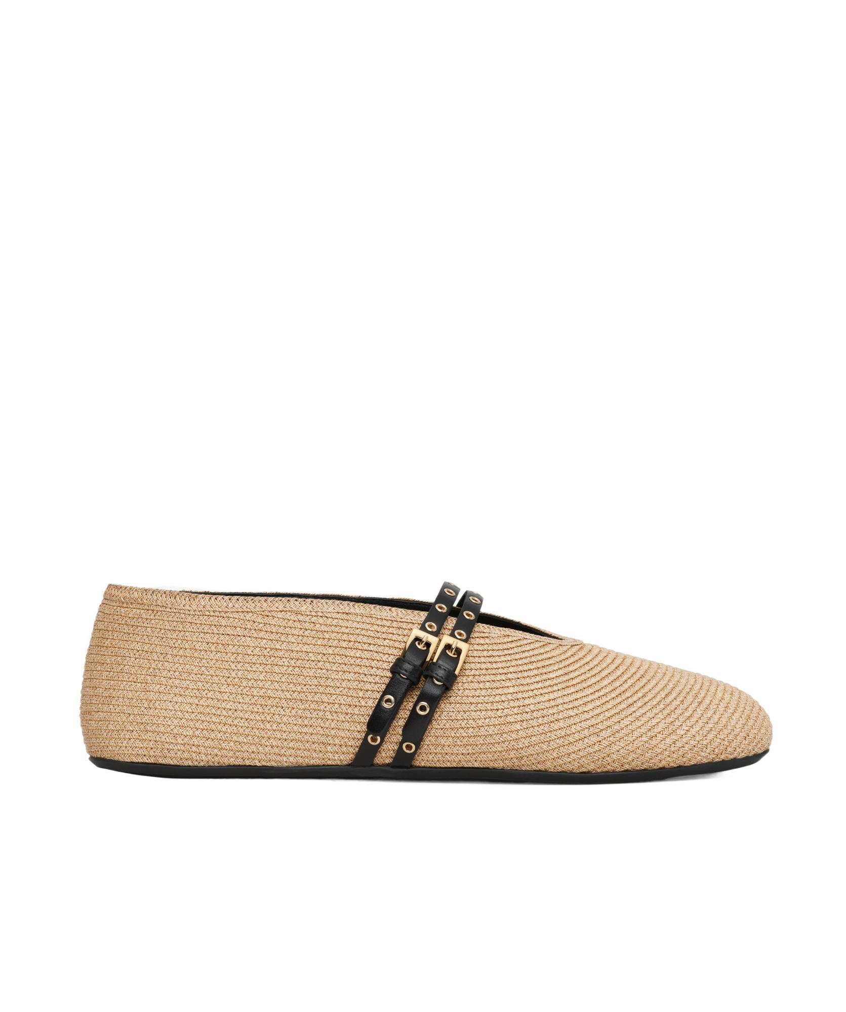 Alaïa Logo Flats in Natural | Lyst