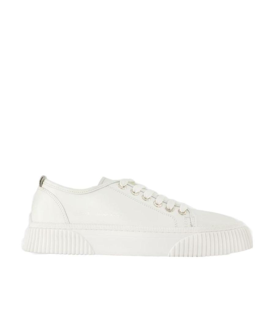 Ami Paris Low-Cut Logo Sneakers in White for Men | Lyst