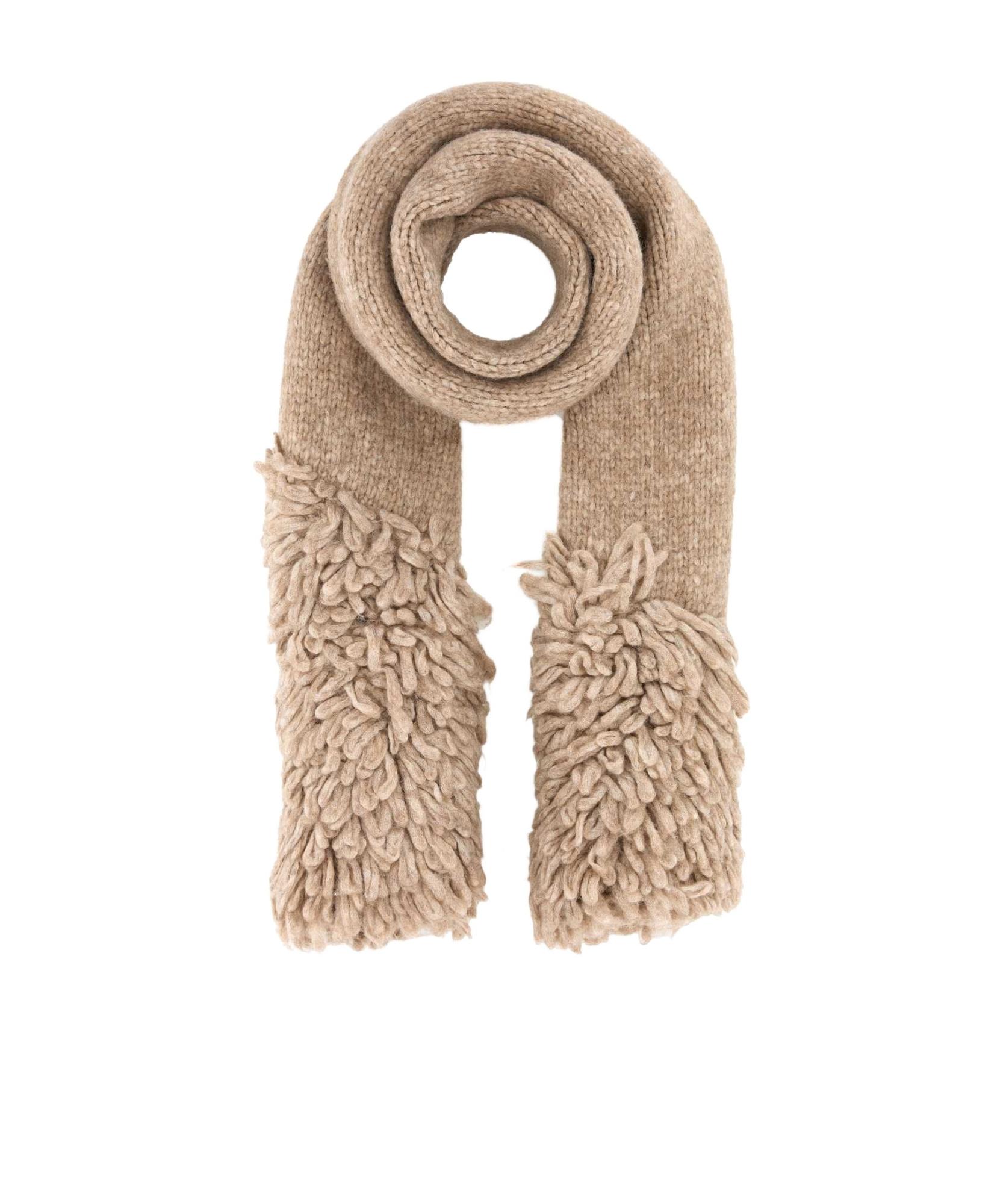 Loewe Camel Hair Blended Scarf in Natural | Lyst