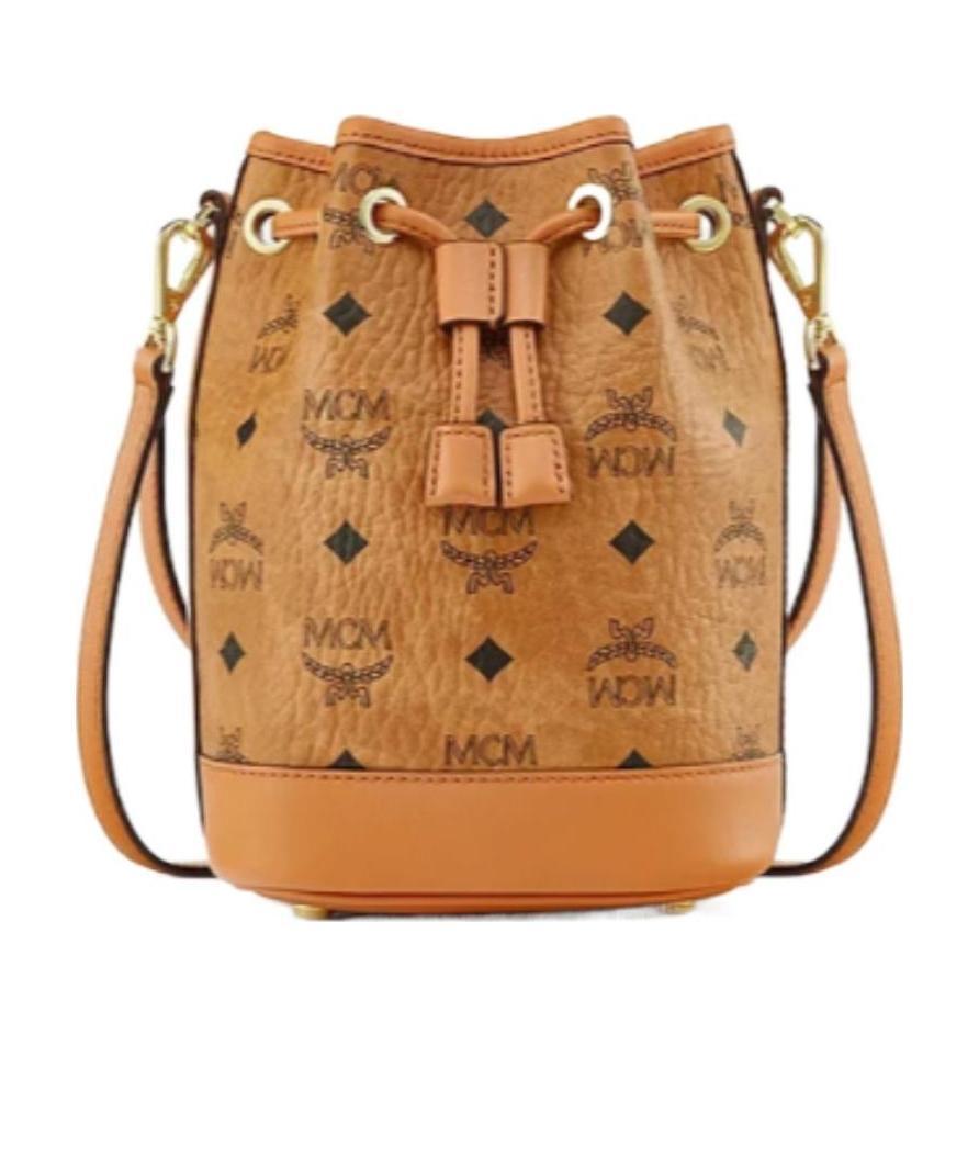 MCM Mini Dessau Bucket Bag in Brown | Lyst