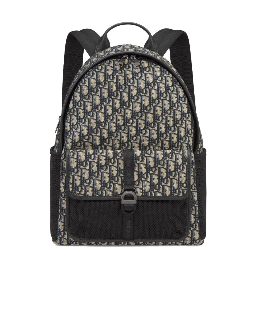 Dior Logo Pattern Backpack in Black for Men | Lyst