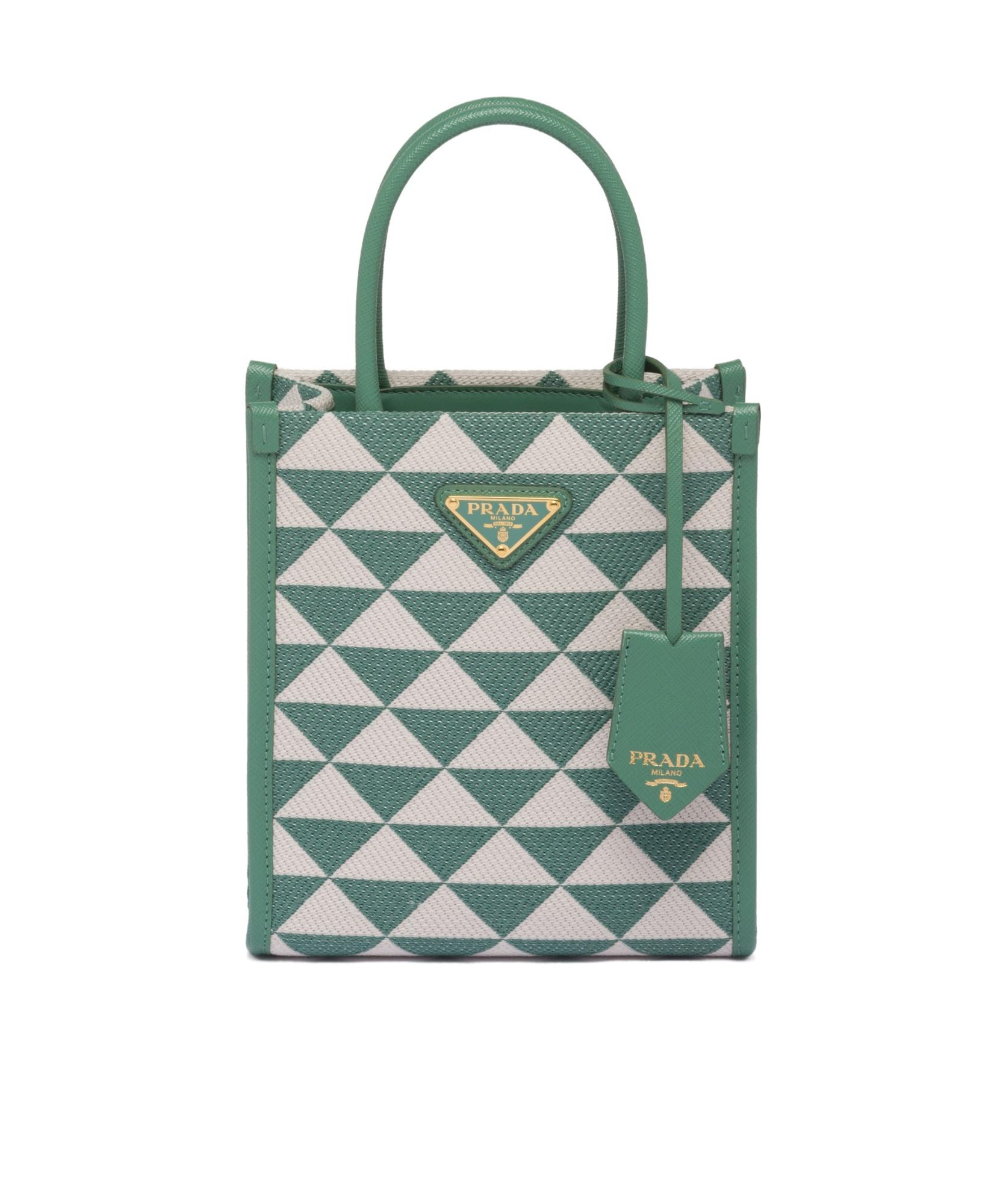 Prada Mini Symbole Tote Bag in Green | Lyst