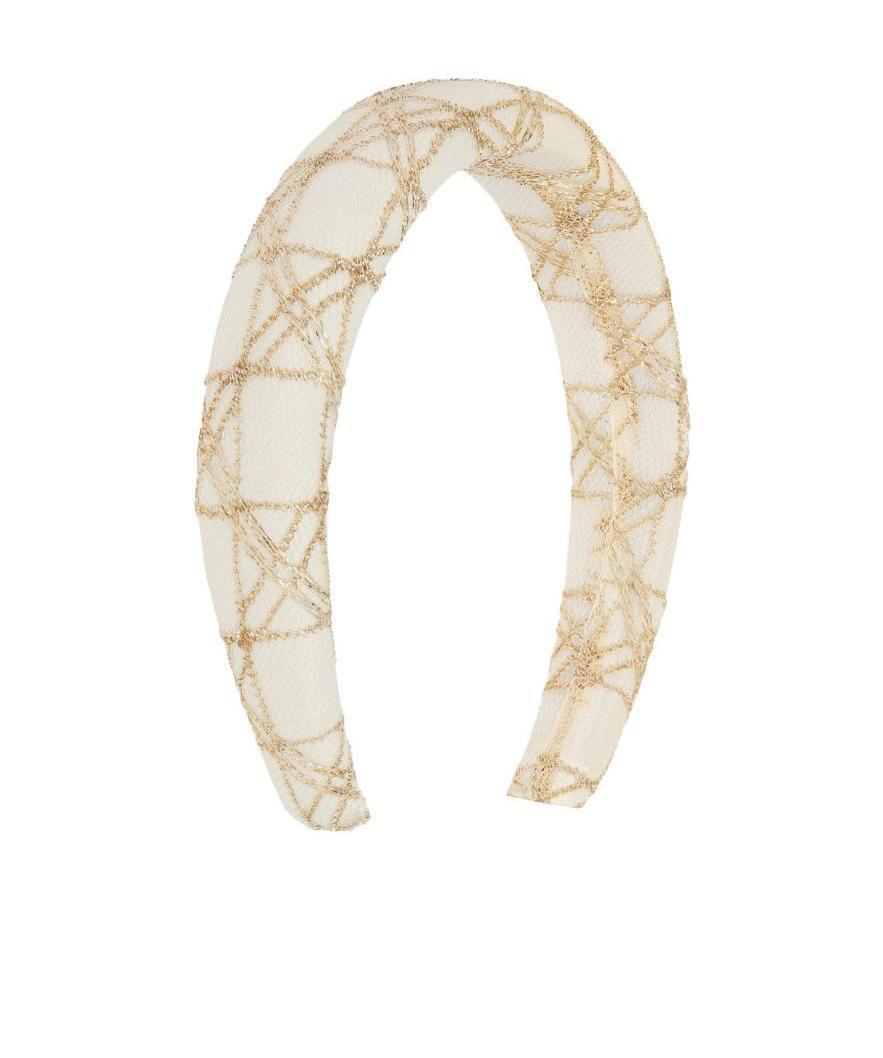 Dior Logo Texture Headband in White | Lyst