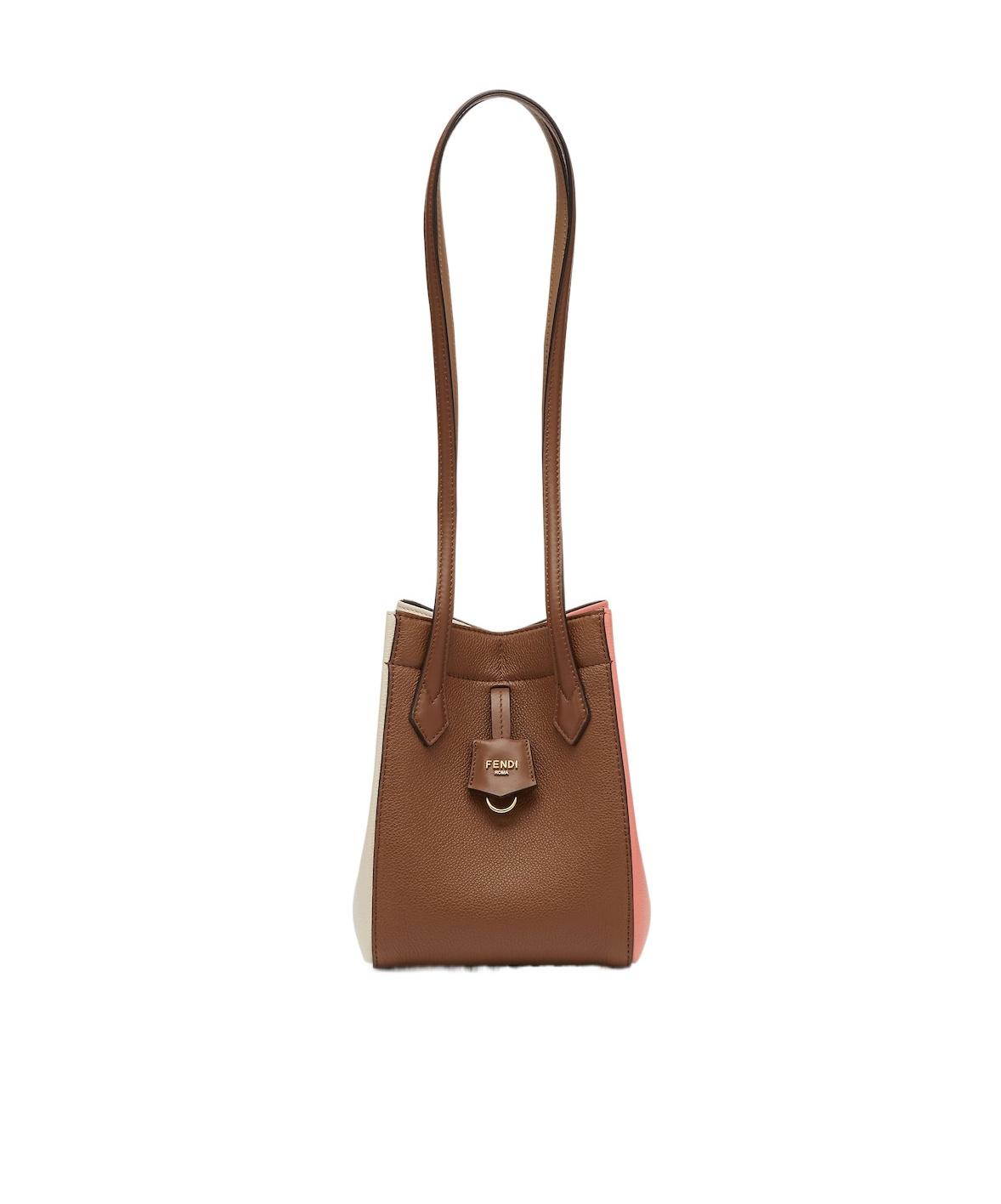 Fendi Mini Origami Logo Shoulder Bag in Brown | Lyst