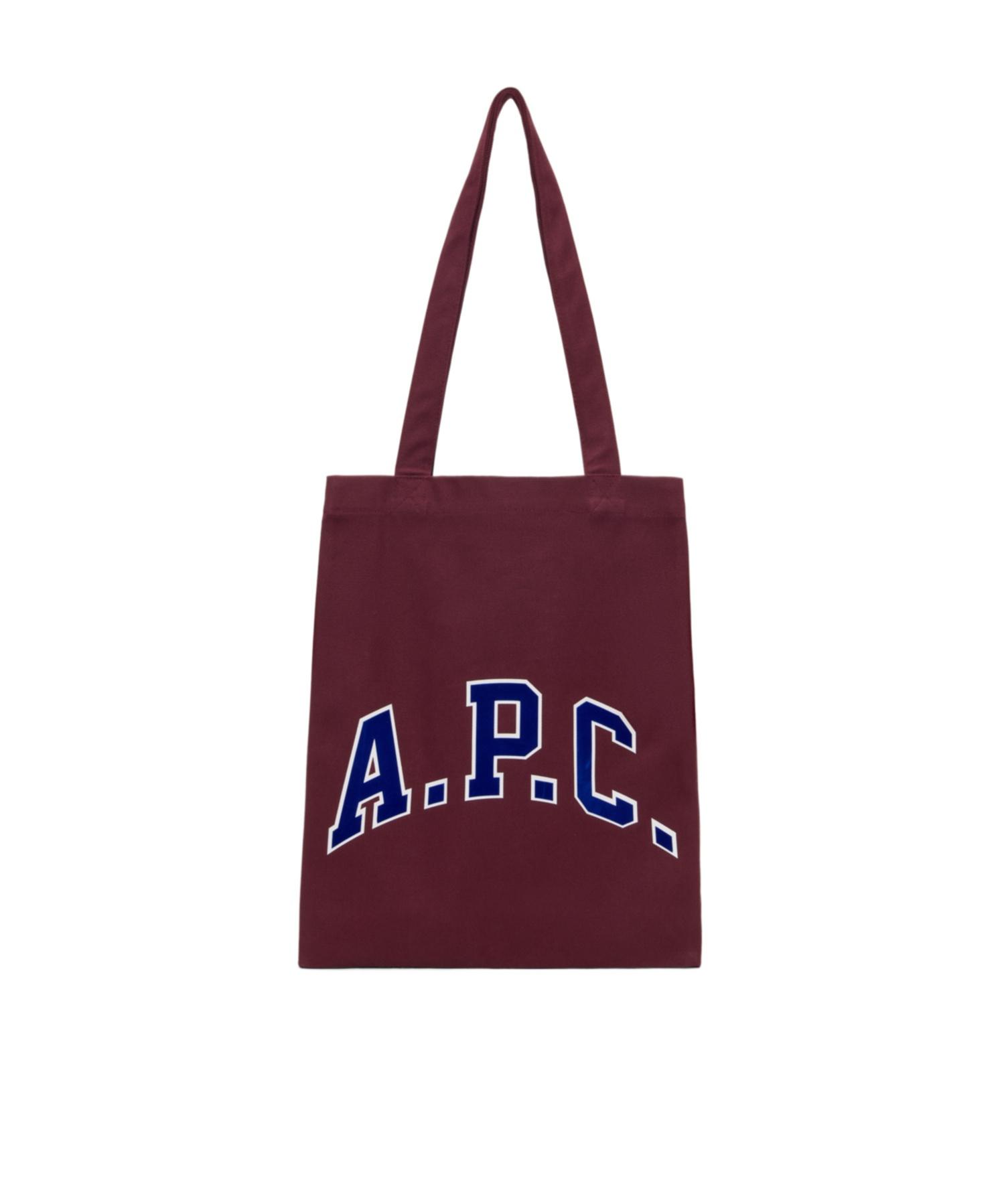 A.P.C. Lou University Logo Letter Tote Bag in Purple for Men | Lyst