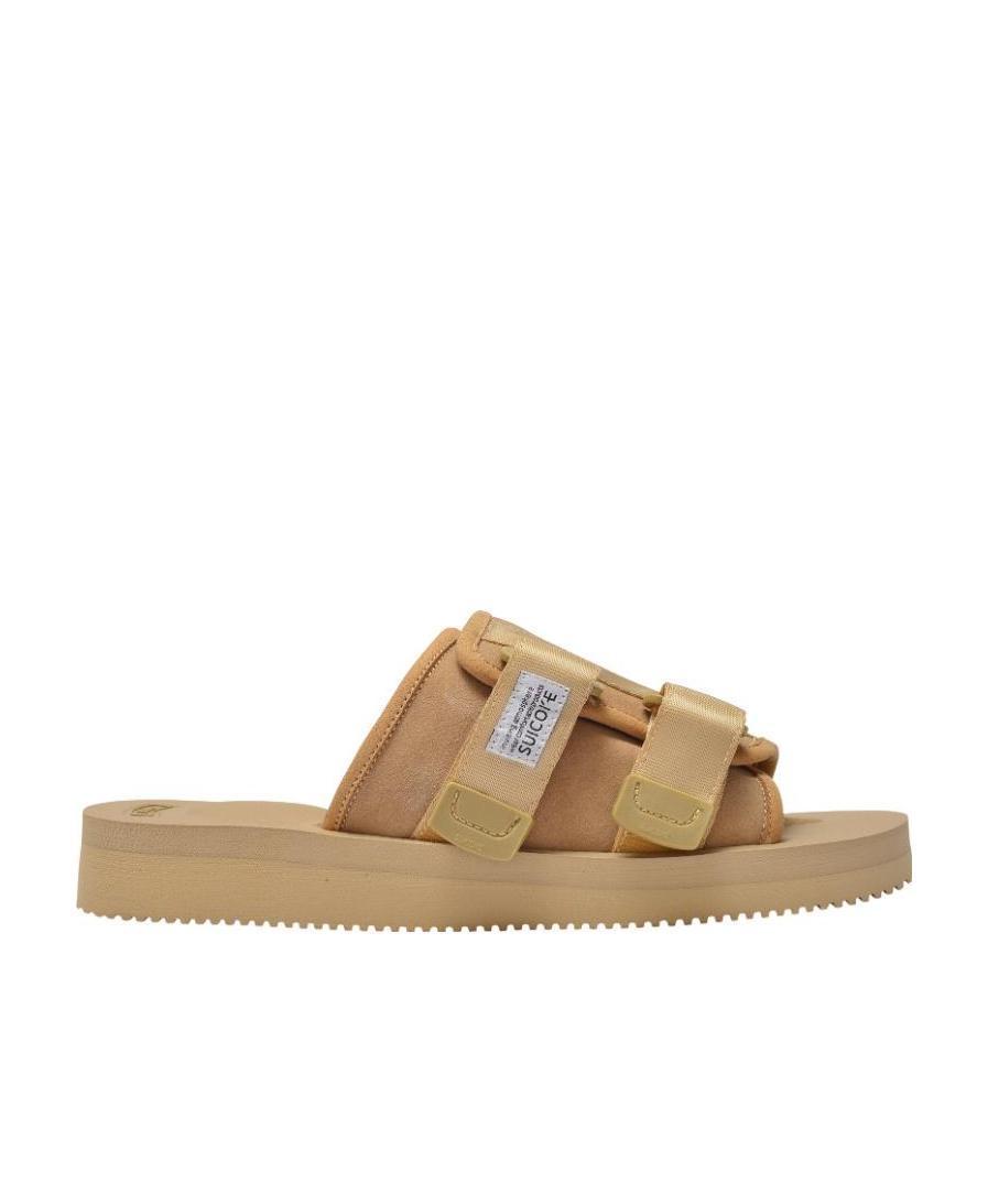 Suicoke Logo Open-Toed Slippers in Brown | Lyst