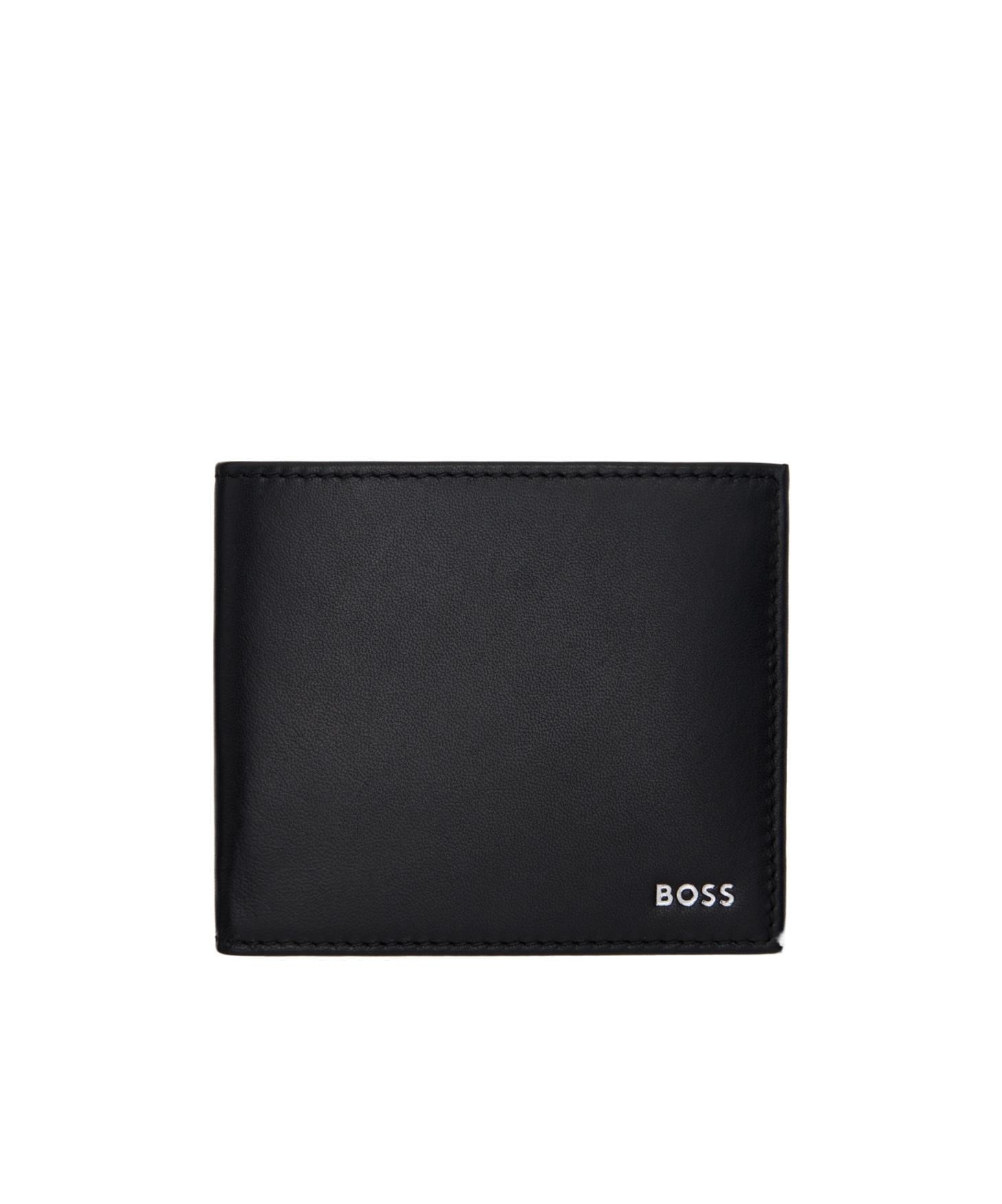 BOSS Logo Details Double Fold Wallet in Black for Men | Lyst