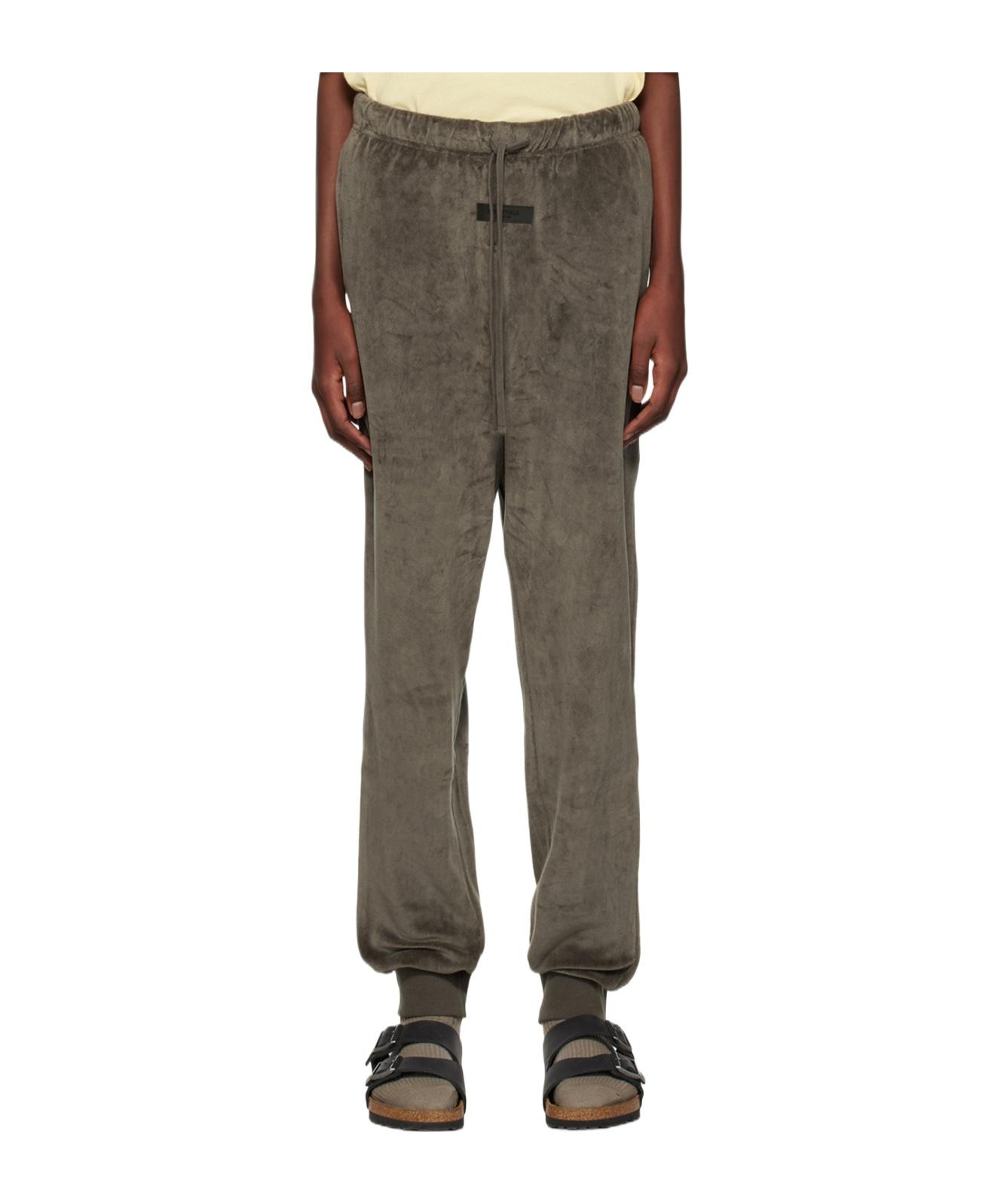 Fear Of God Velvet-Effect Track Pants in Gray | Lyst