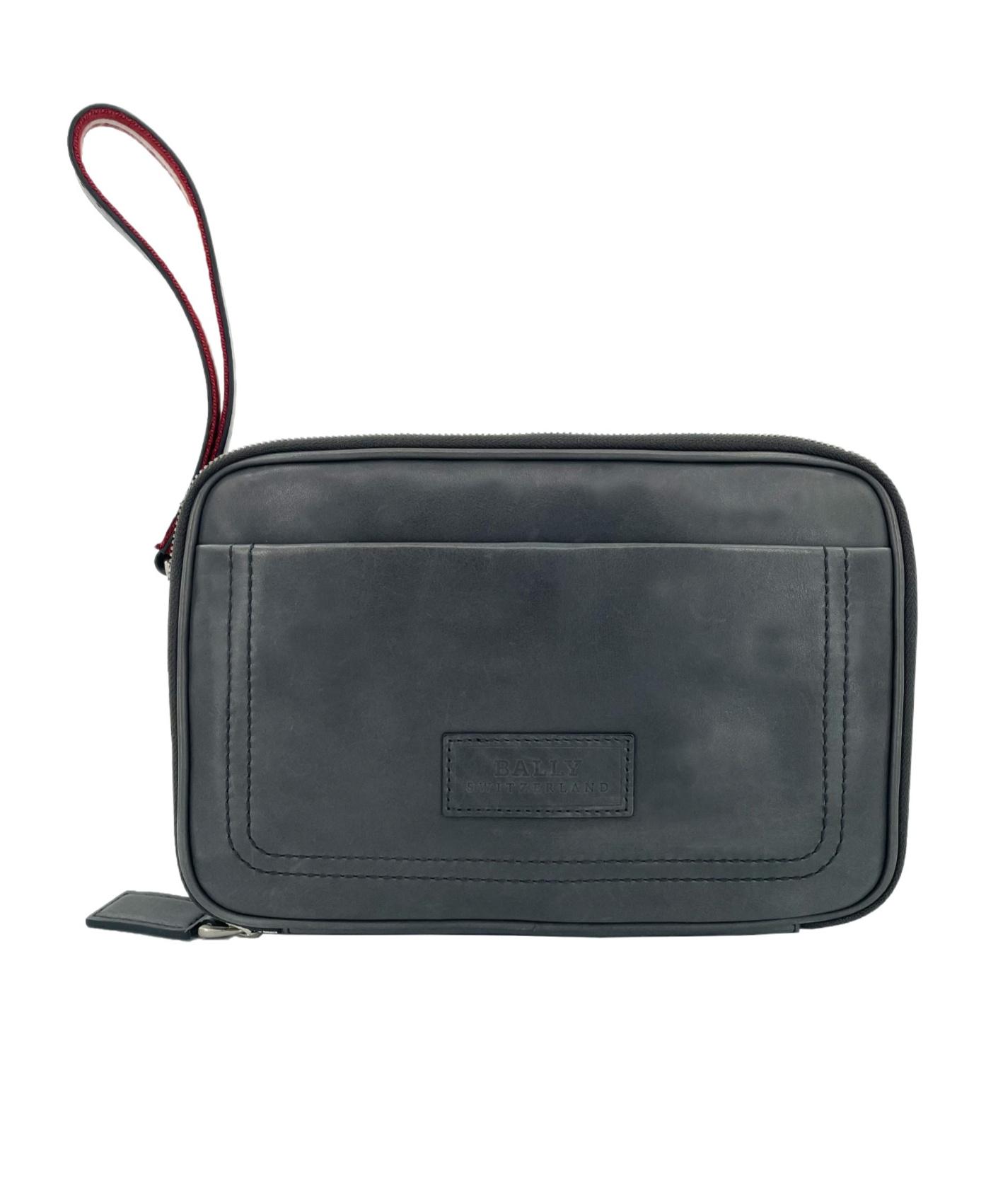 Bally Logo Zipper Clutch in Black for Men | Lyst