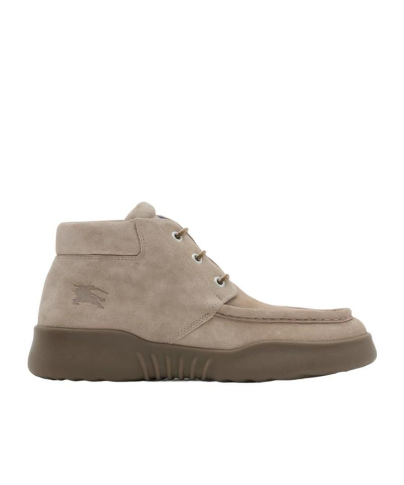 Burberry Log Square Toed Boots in Gray for Men | Lyst