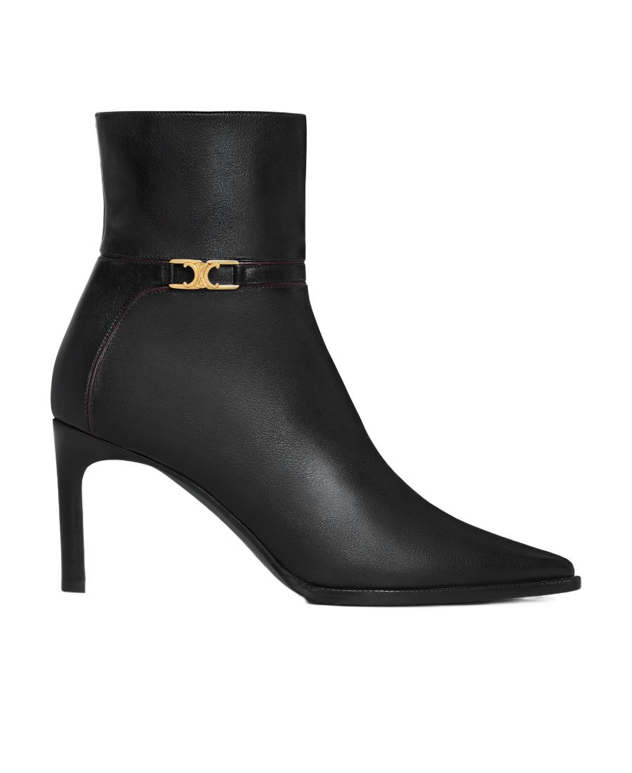Celine Logo Slip On Short Boots in Black | Lyst