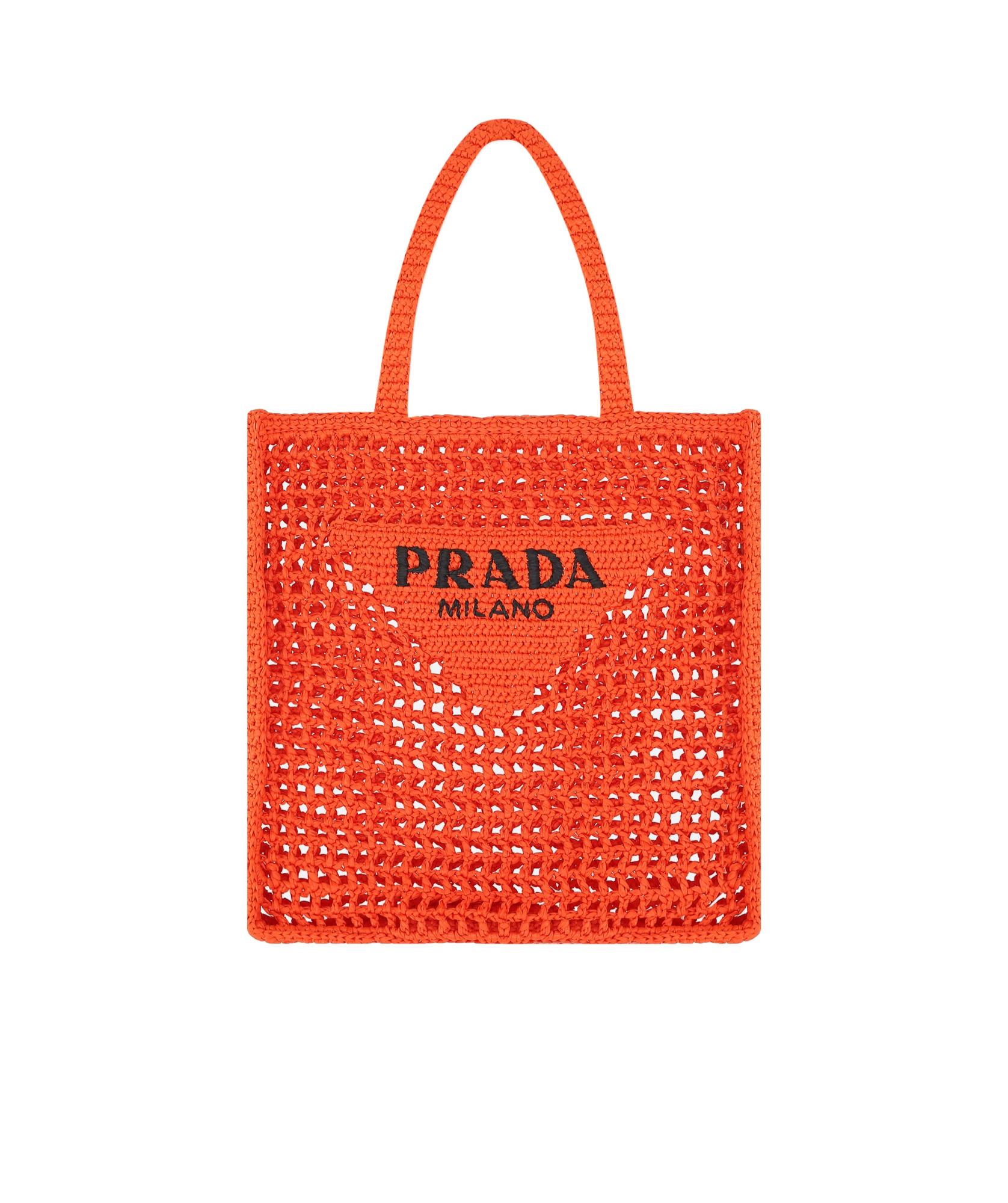 Prada Logo Handbag in Red | Lyst