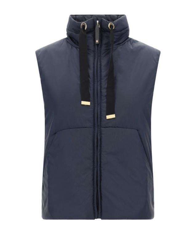 Max Mara Vertical Collar Waterproof Vest in Blue | Lyst