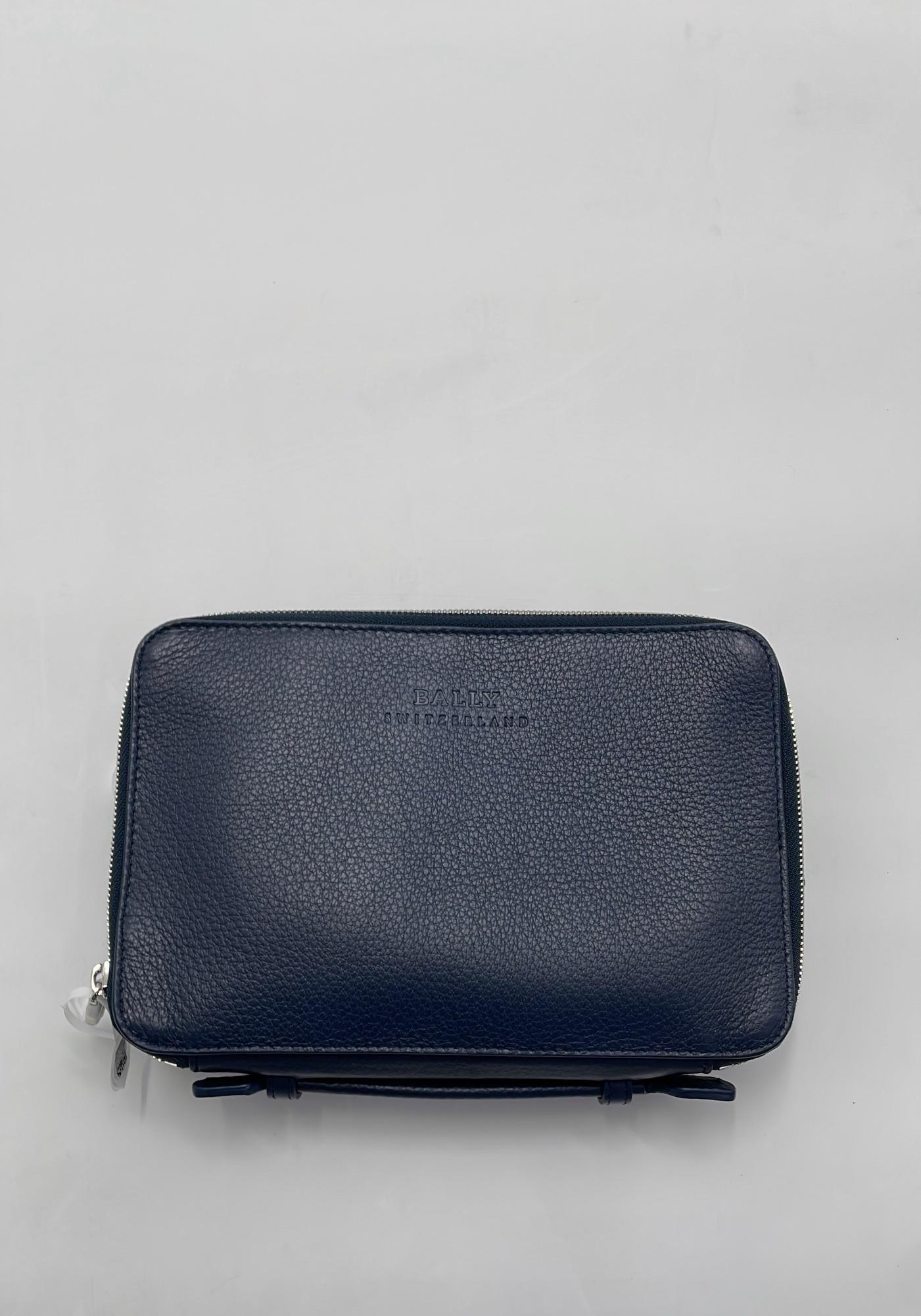 Bally Logo Details Clutch in Blue for Men | Lyst
