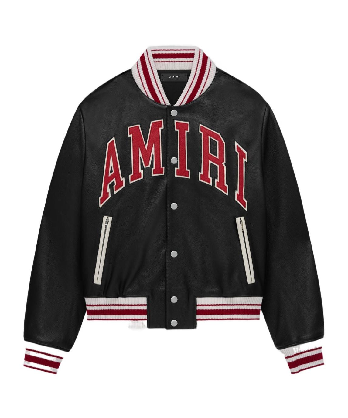 Amiri Pilot Leather Jacket in Black for Men | Lyst