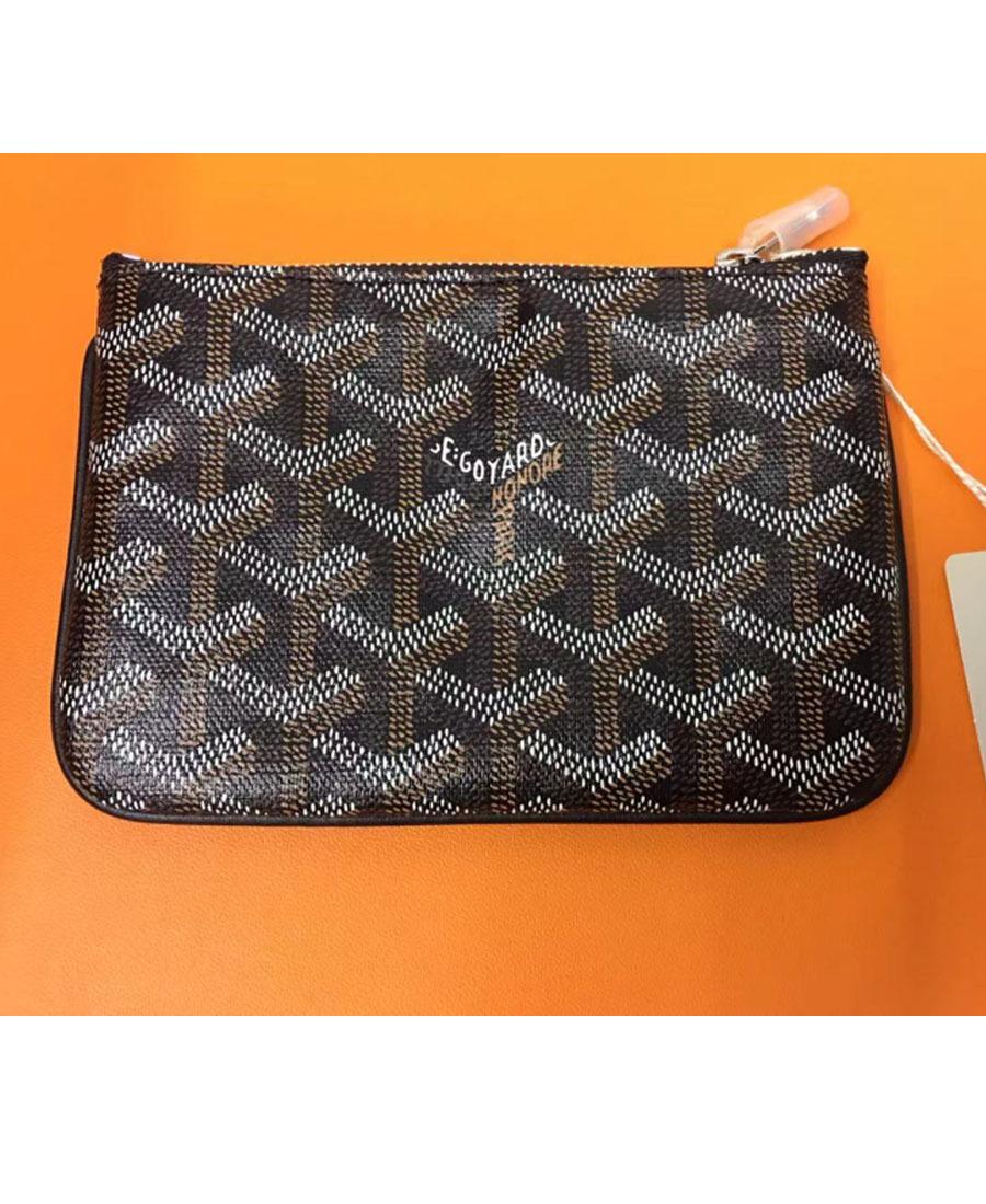 Goyard Logo Detail Clutch in Gray | Lyst