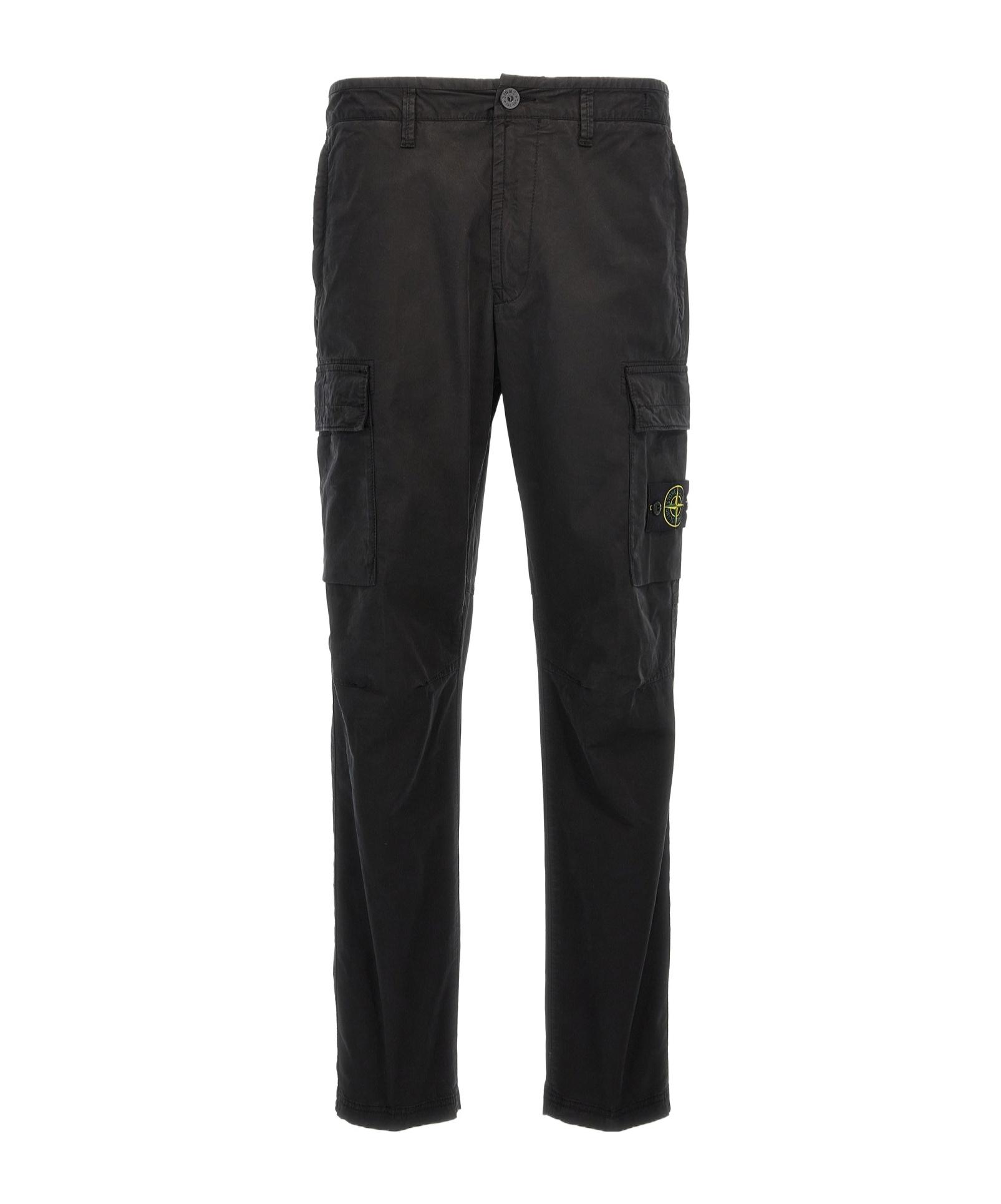 Stone Island Logo Decal Overalls in Black for Men | Lyst
