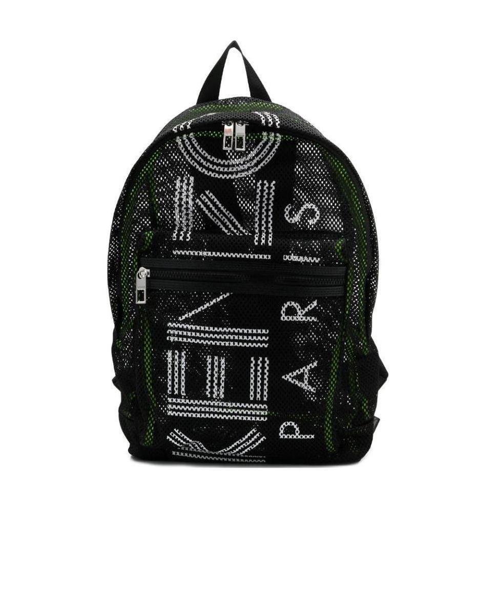 KENZO Logo Zipper Backpack in Black for Men | Lyst